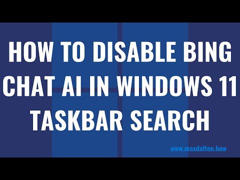 How to Disable Bing Chat AI in Windows 11 Taskbar Search