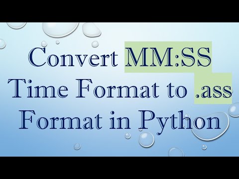Convert MM:SS Time Format to .ass Format in Python