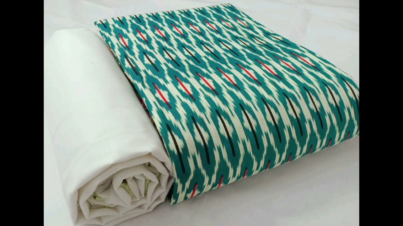 ikkat cotten top and bottom material