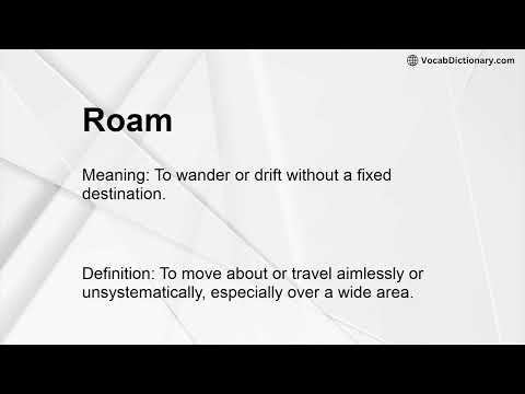 Roam Meaning
