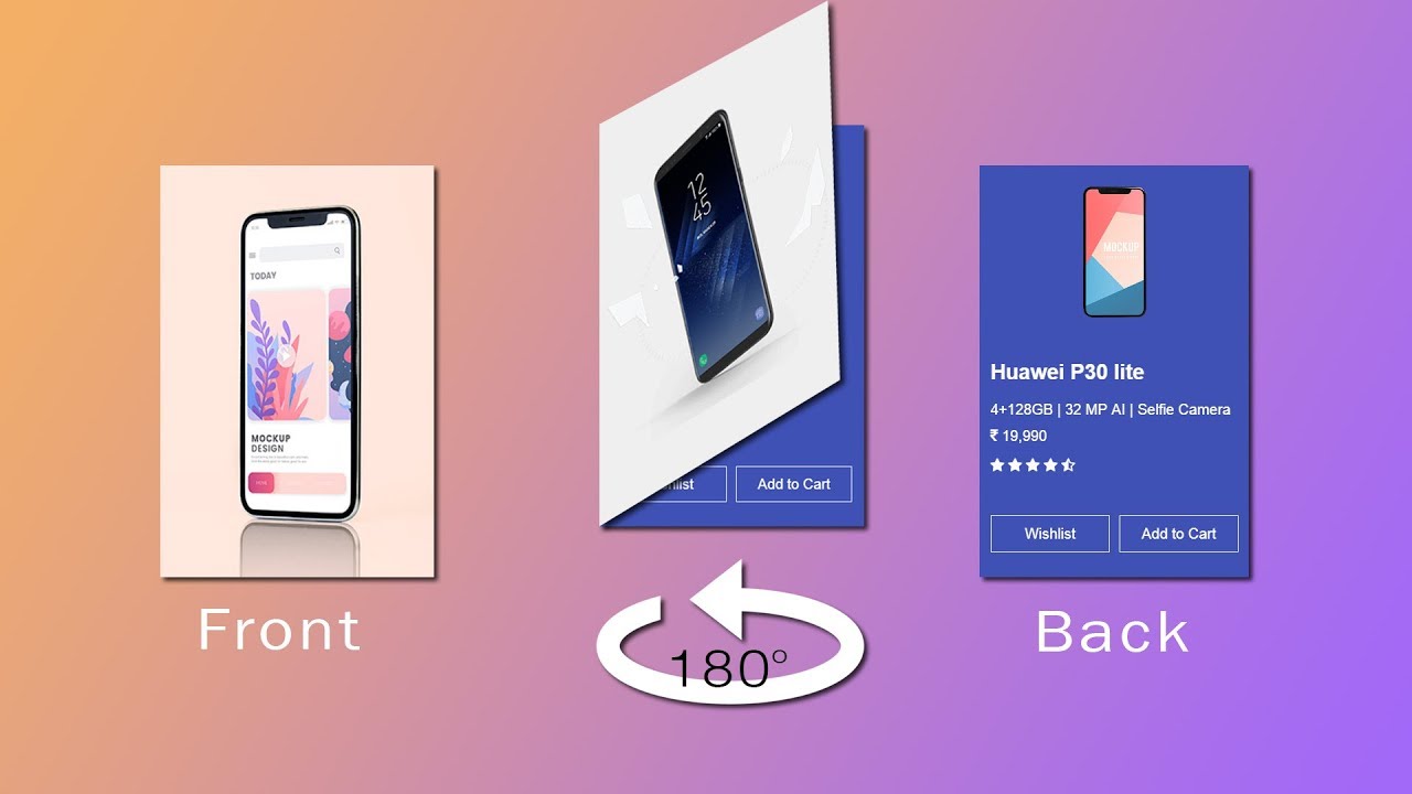 How To Create 3D Flip Effect In HTML And CSS | Flip Card Design HTML And CSS Tutorial