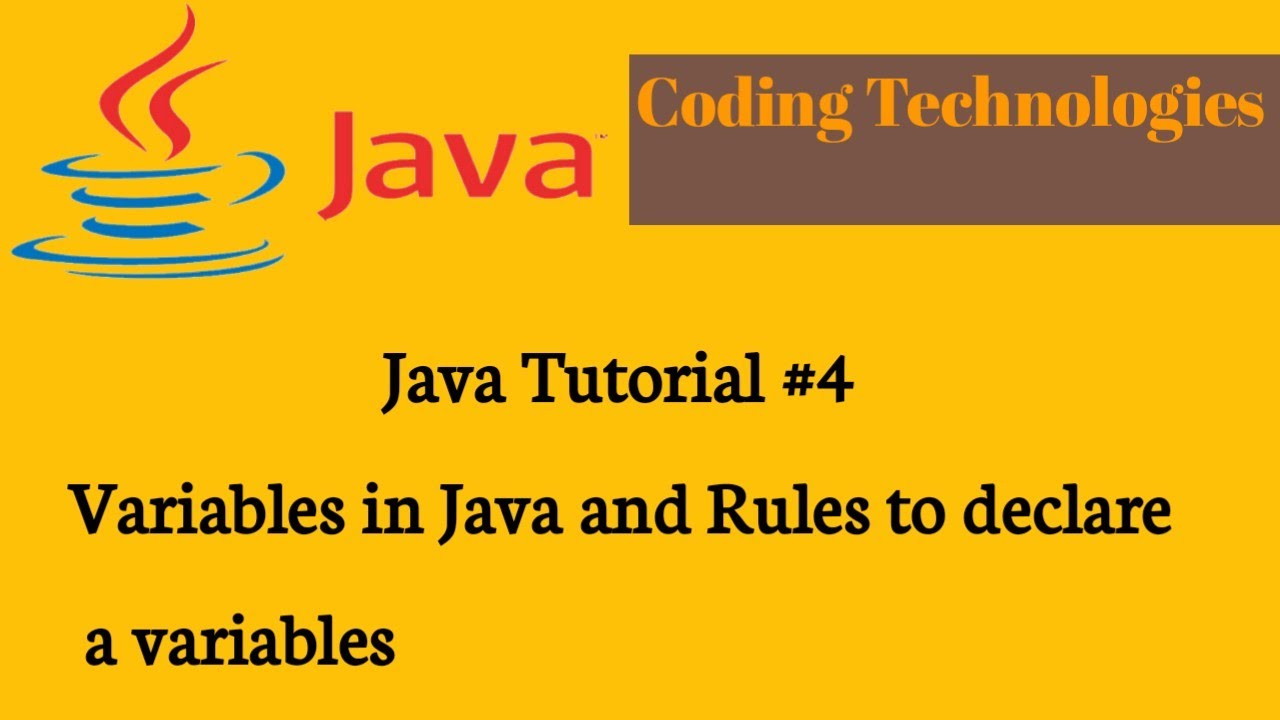 Variables in java || How to declare variables in java || Coding technologies