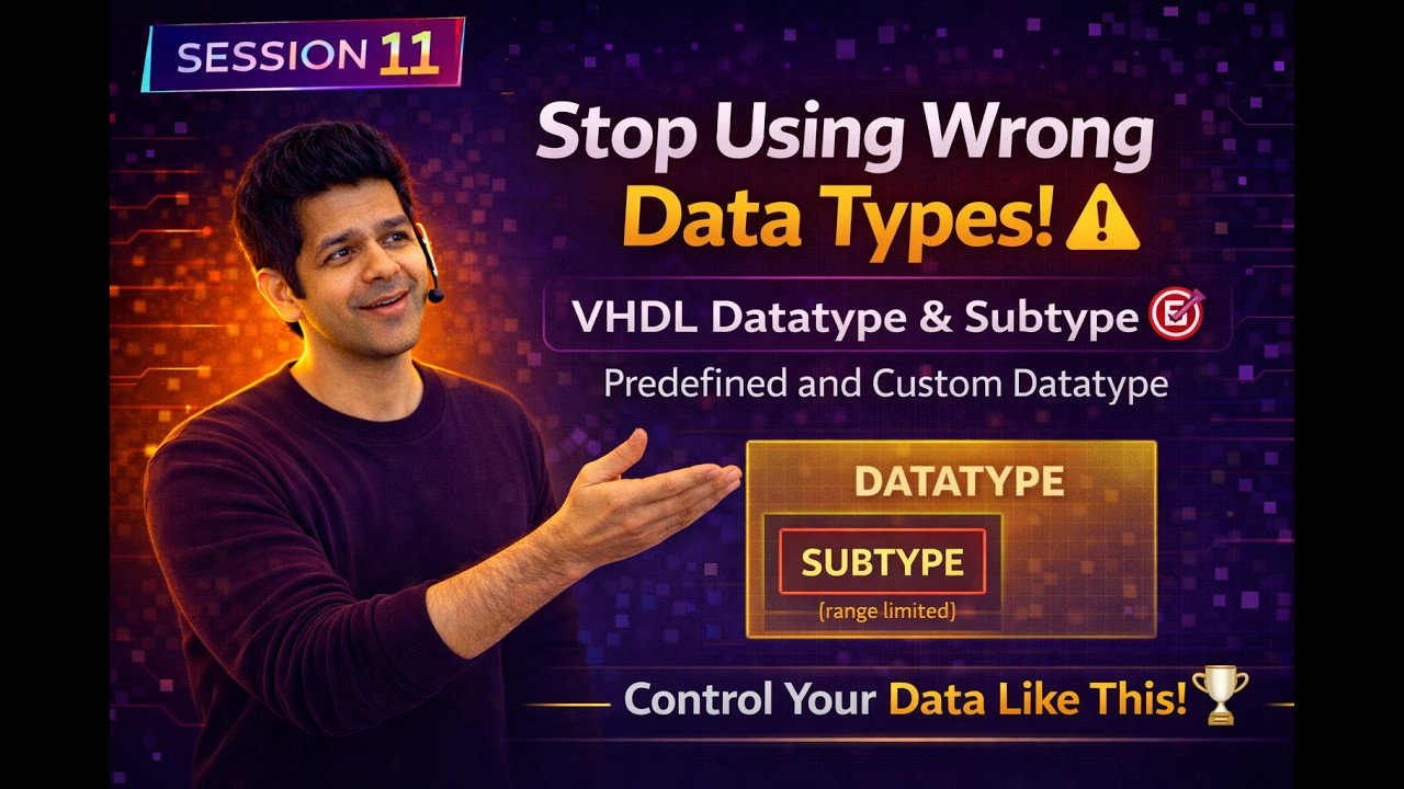11 - Full FPGA Course ~ VHDL Datatype & Sub Datatype, Predefined and Custom Datatype | Course 04
