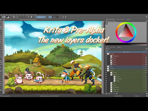 Krita 3: review of the new layers docker