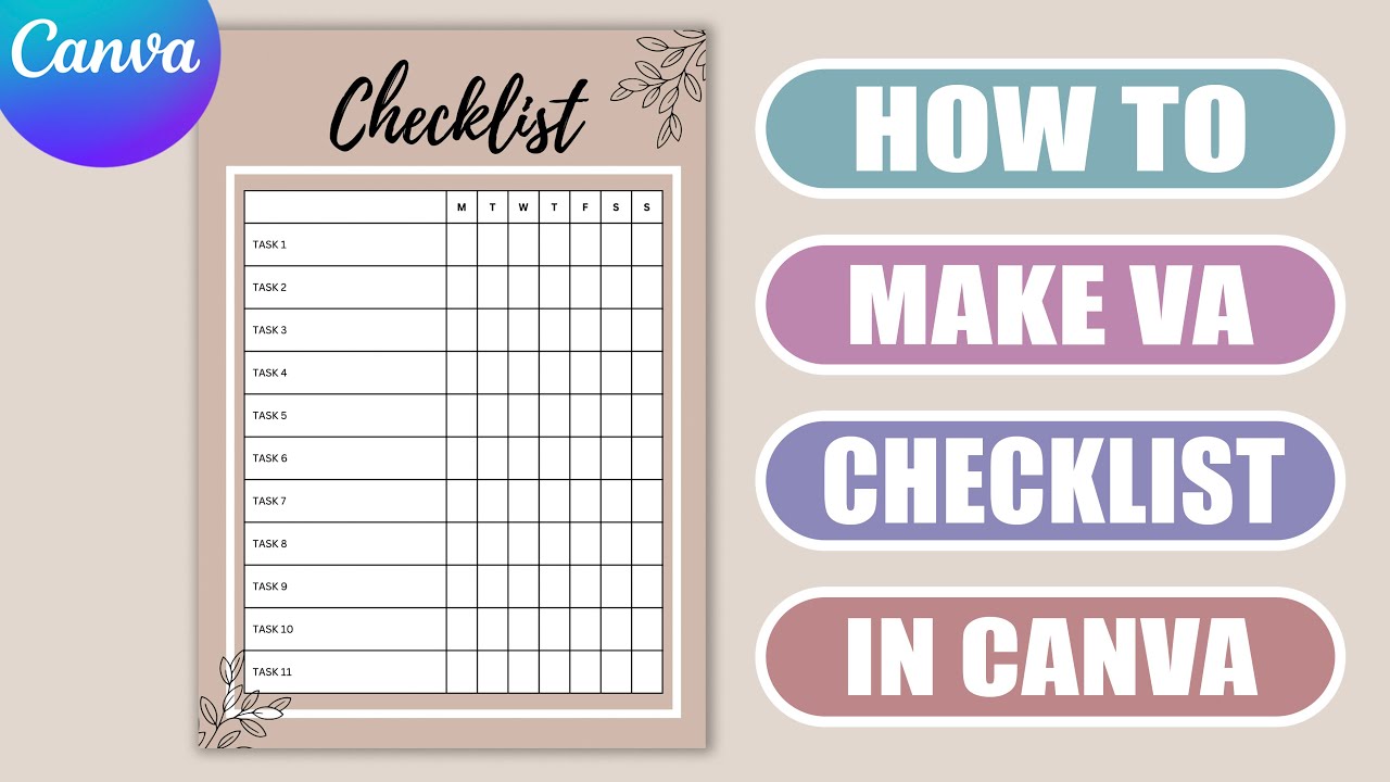 How to make FREE checklist in CANVA | Easy Tutorial