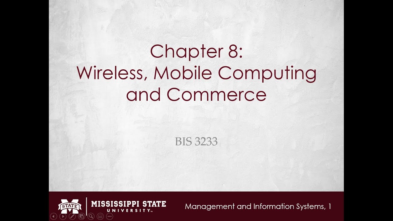 Chapter 8: Wireless, Mobile Computing and Commerce