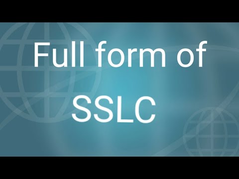 Full form of SSLC