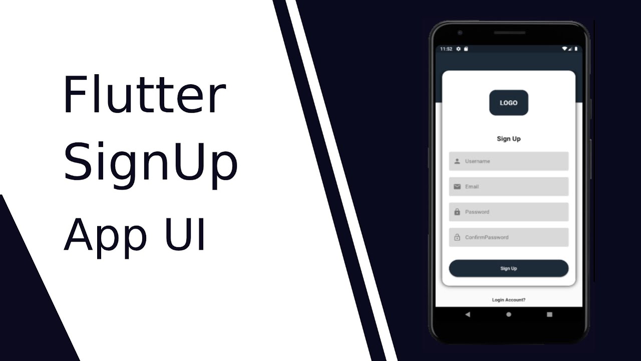 Flutter Sign Up App UI - Speed Code
