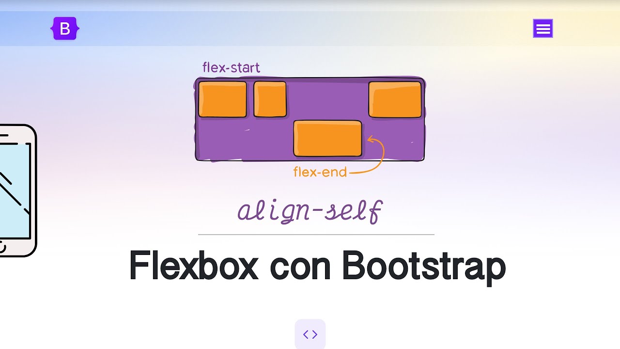 Curso Bootstrap - Flex box, clase align-self