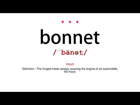 How to pronounce bonnet - Vocab Today