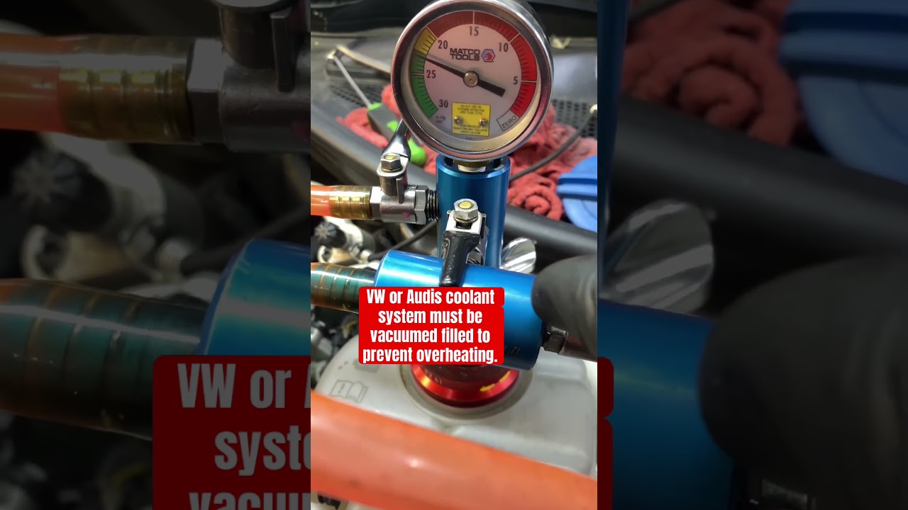VW or Audis coolant system filling.