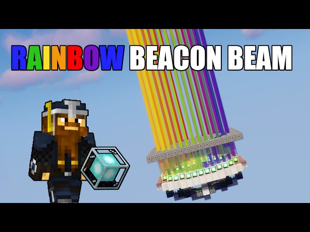 Rainbow Beacon Beam Minecraft Map