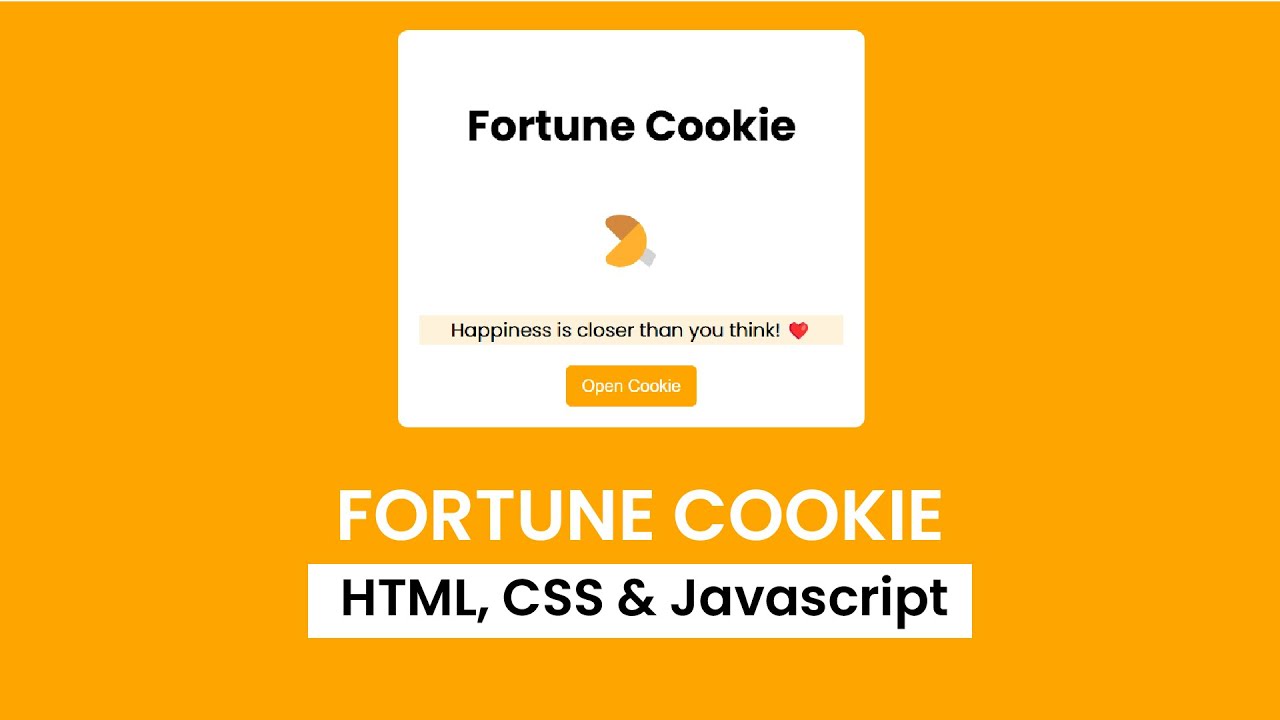 Fortune Cookie | HTML, CSS,  Javascript