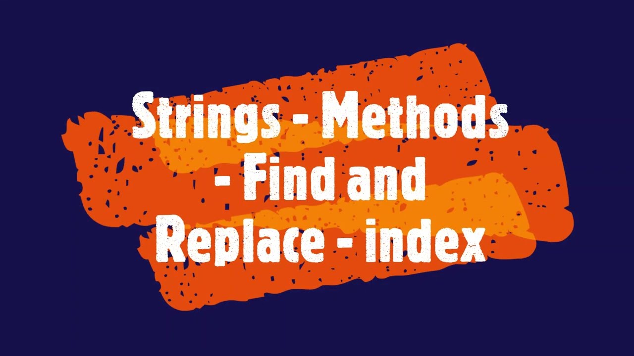 PYTHON - Strings - Methods - Find and Replace - index #PythonTips #viral #viralvideo #videos