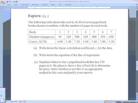 Bivariate Statistics | Mr. Gino's Math Website