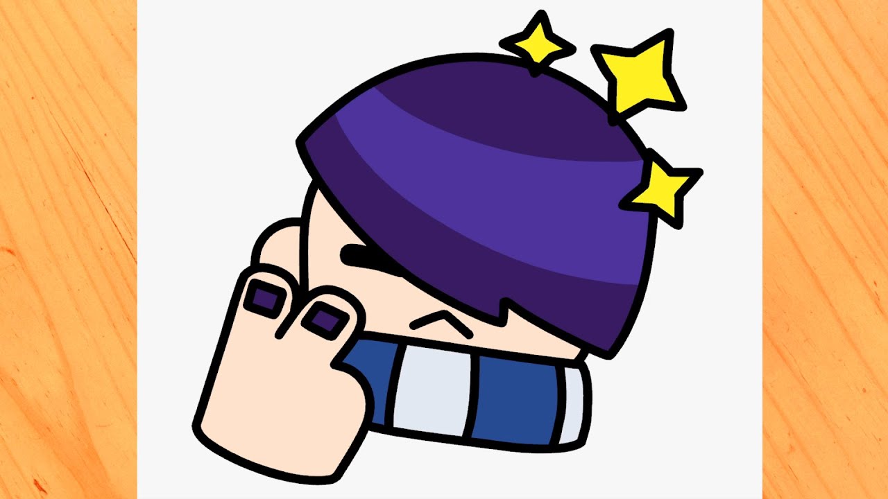 Como dibujar a Edgar Pin de Brawl Stars