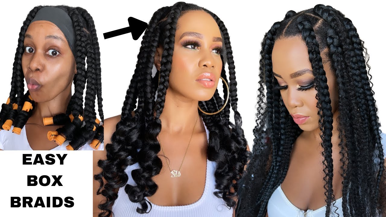 🔥CAN'T GRIP BOX BRAIDS? Try this beginner Friendly / RUBBER BAND/ 🚫NO RUBBER BAND METHOD / Tupo1