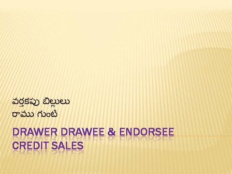Bills of Exchange Journal Entries in Telugu and English