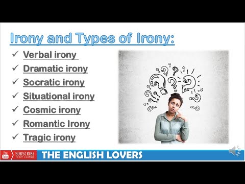 Irony and its Types explained in Hindi or Urdu