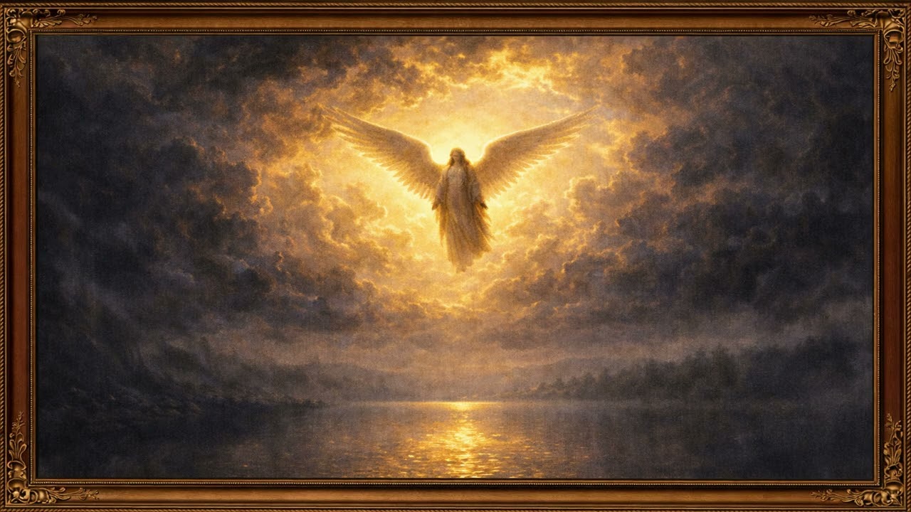 Angel Through Darkness Christian 4K SCREENSAVER FRAME TV ART DECOR Faith WALLPAPER