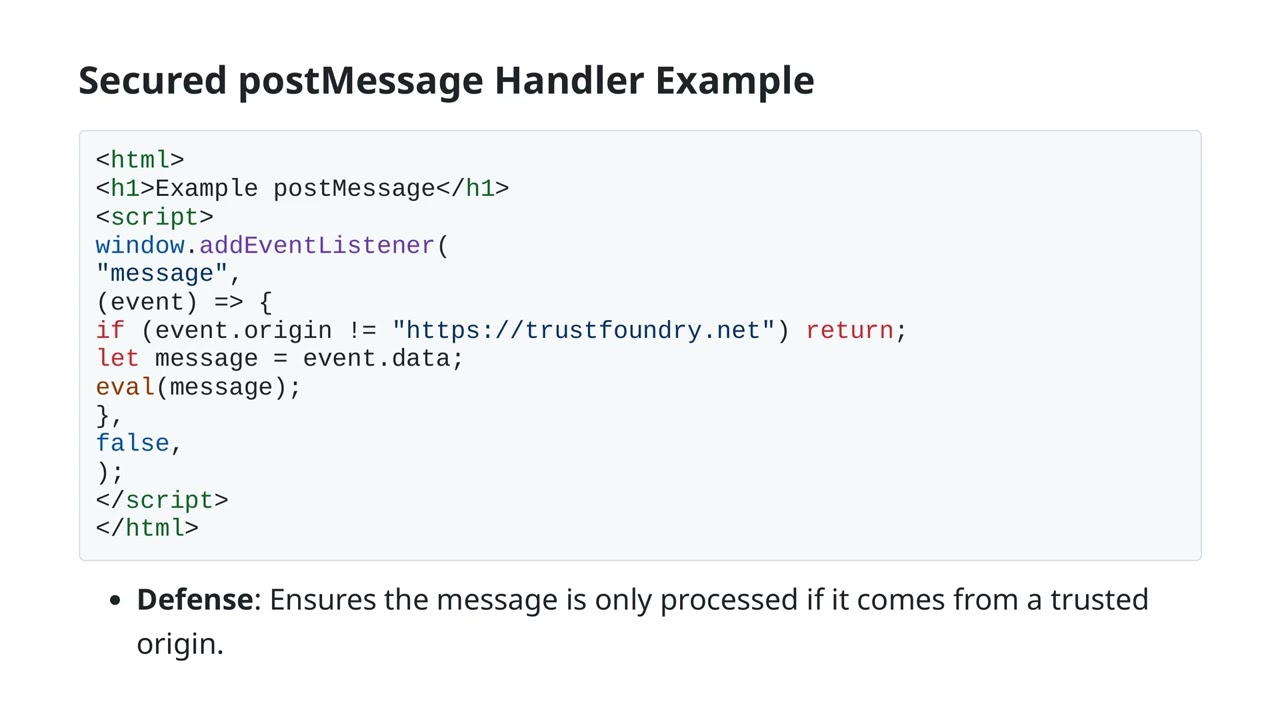 A Quick Introduction to postMessage XSS