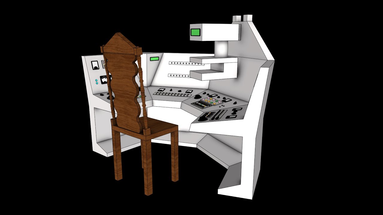 Evil of the Daleks Computer Console - 3d Model and Print