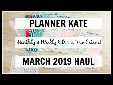 Planner Kate Haul | March 2019 Monthly & Weekly Kits, Add On's, & More |