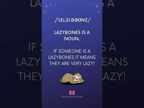Learn English Vocabulary | What is a lazybones? | Learn British English #learnenglish #vocabulary