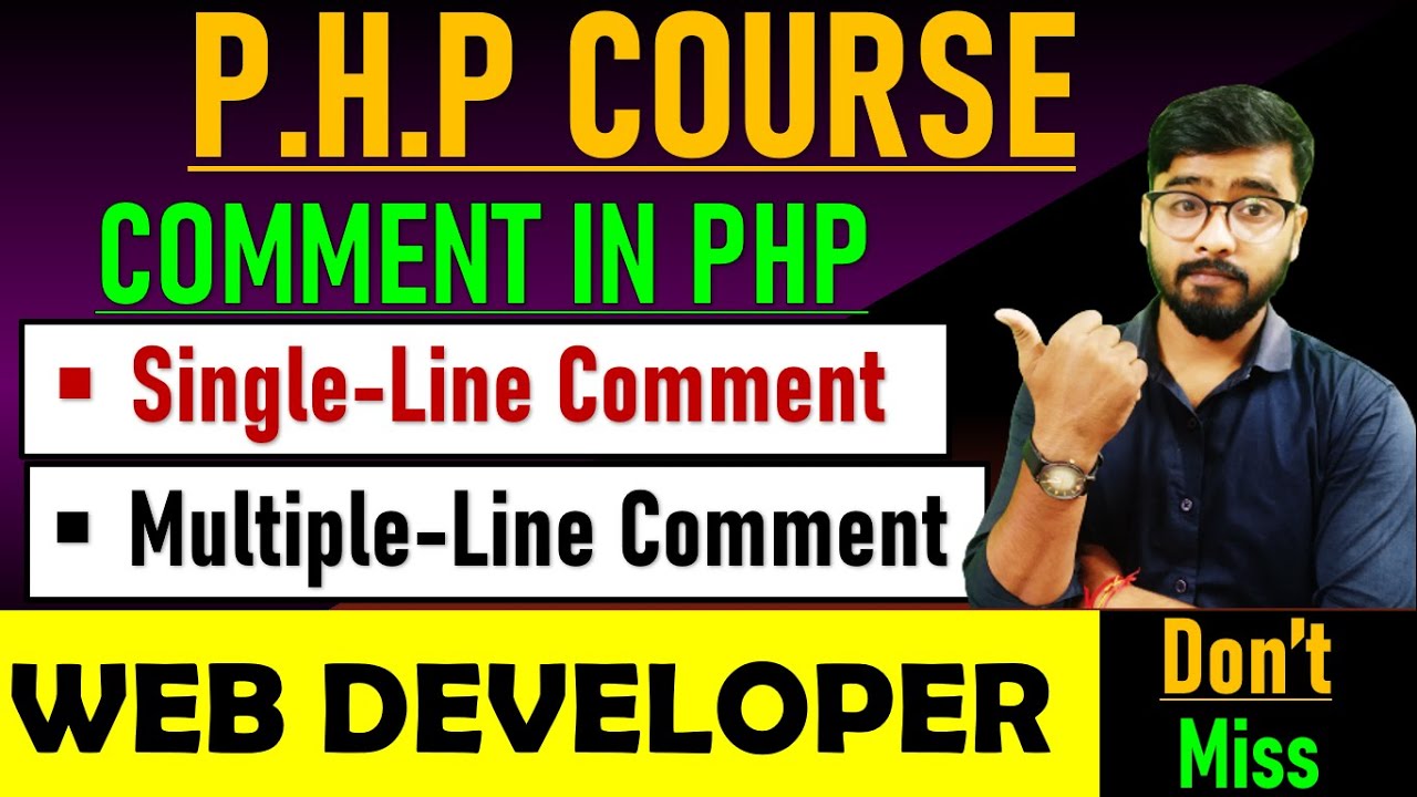 PHP Tutorial - Single & Multiple Line Comment | php tutorial for beginners  #php
