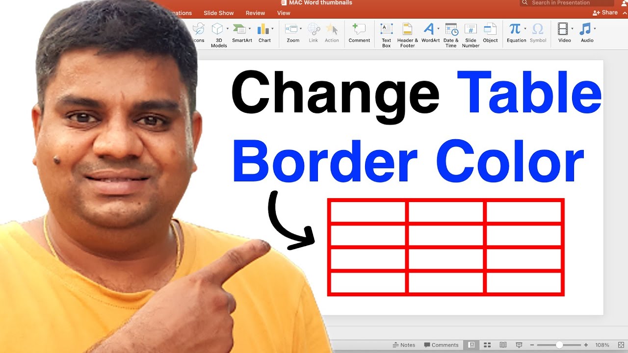 How To Change Table Border Color and Thickness In PowerPoint