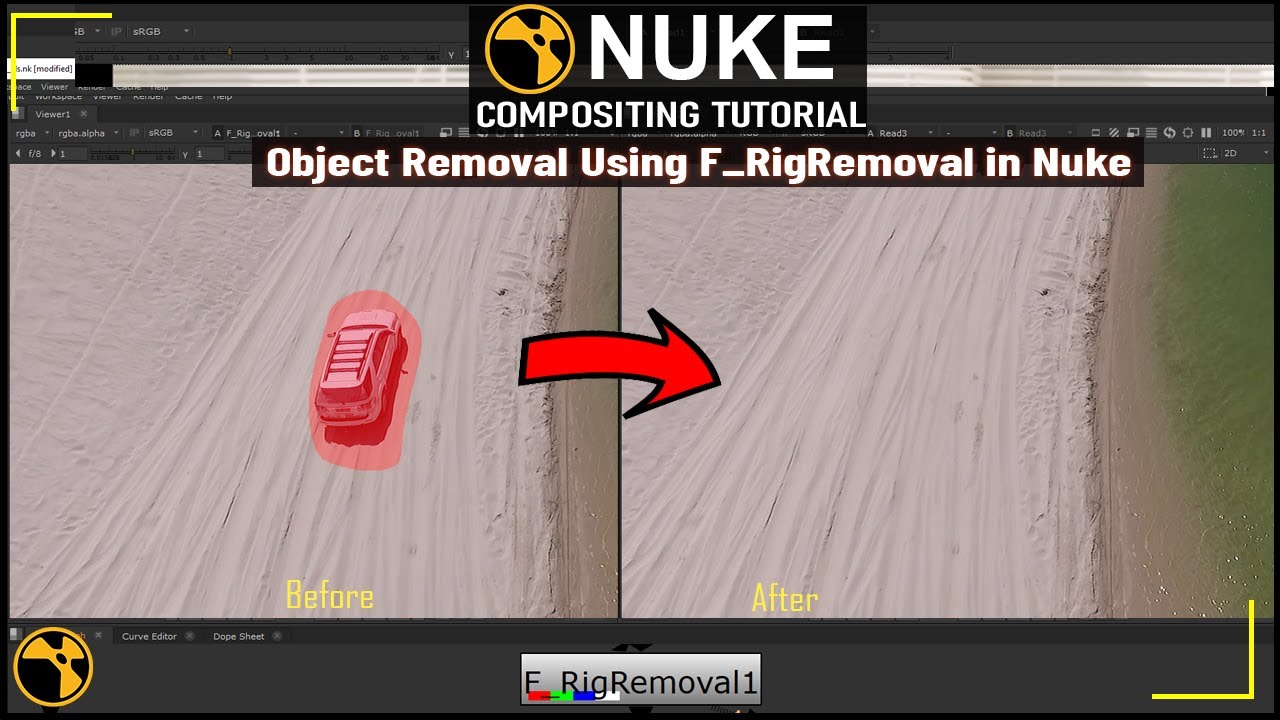 How to Use Furnace Core Rig Removal in Nuke | Rig Removal Using Furnace_RigRemoval Node in Nuke