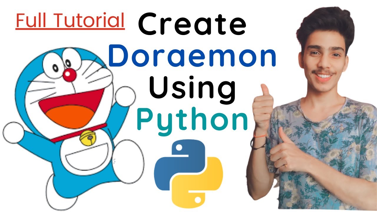 Create Doraemon Using Python | Full Tutorial with Code | Learn Graphics in Python | Abhinav Shukla