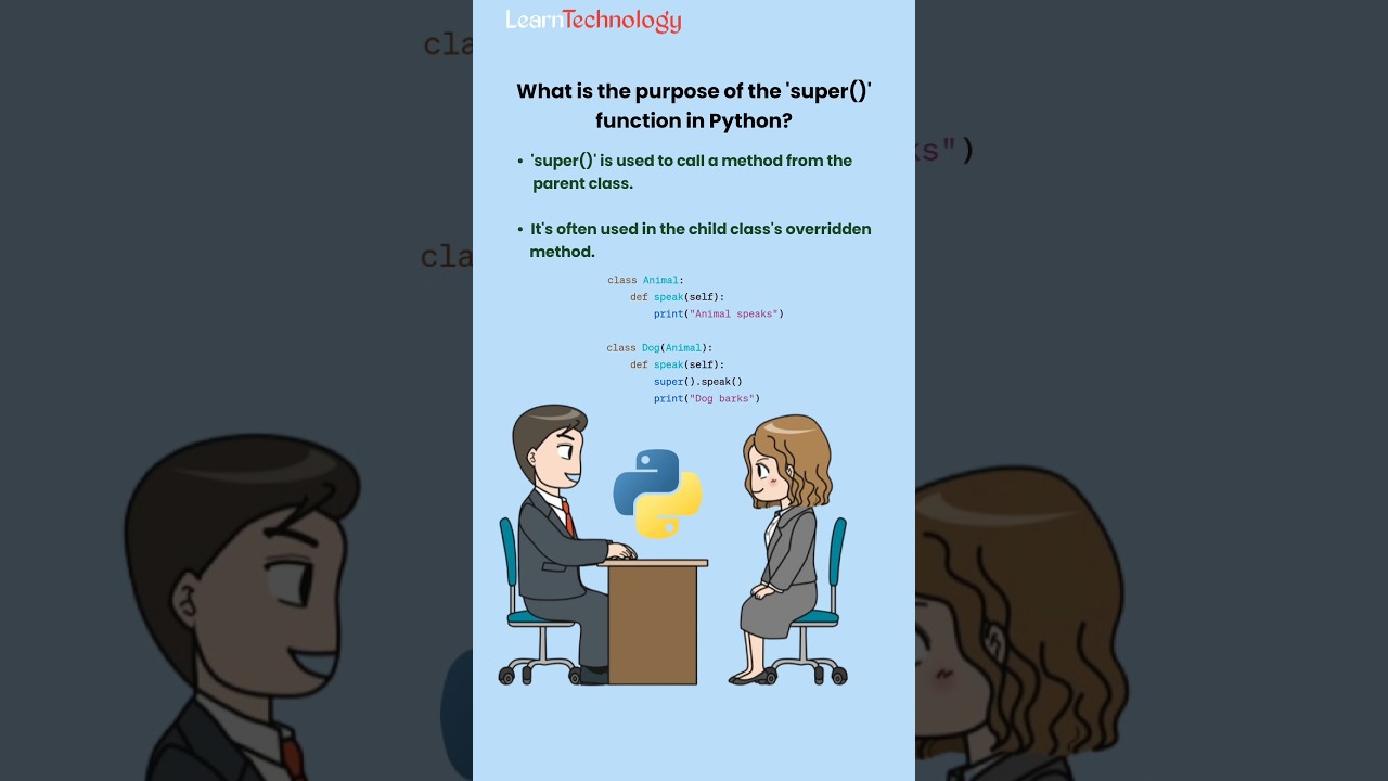 super function in Python | Python interview question | #python #interview #super #function