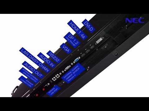 Great connectivity possibilities with NEC P Series large format displays