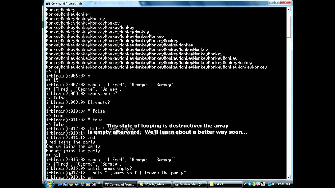 Learn to program using Ruby - Part 7: Looping