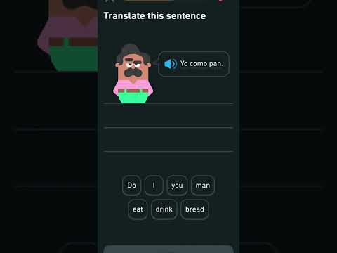 Él come pan (He eats pan) - Basic Spanish words part 15 #duolingo #learning #spanish