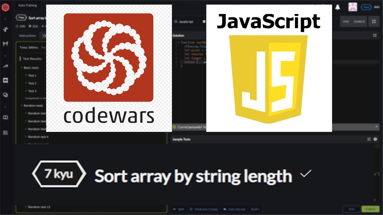 [ 7 kuy ] Sort array by string lingth. / codeWars / JavaScript.