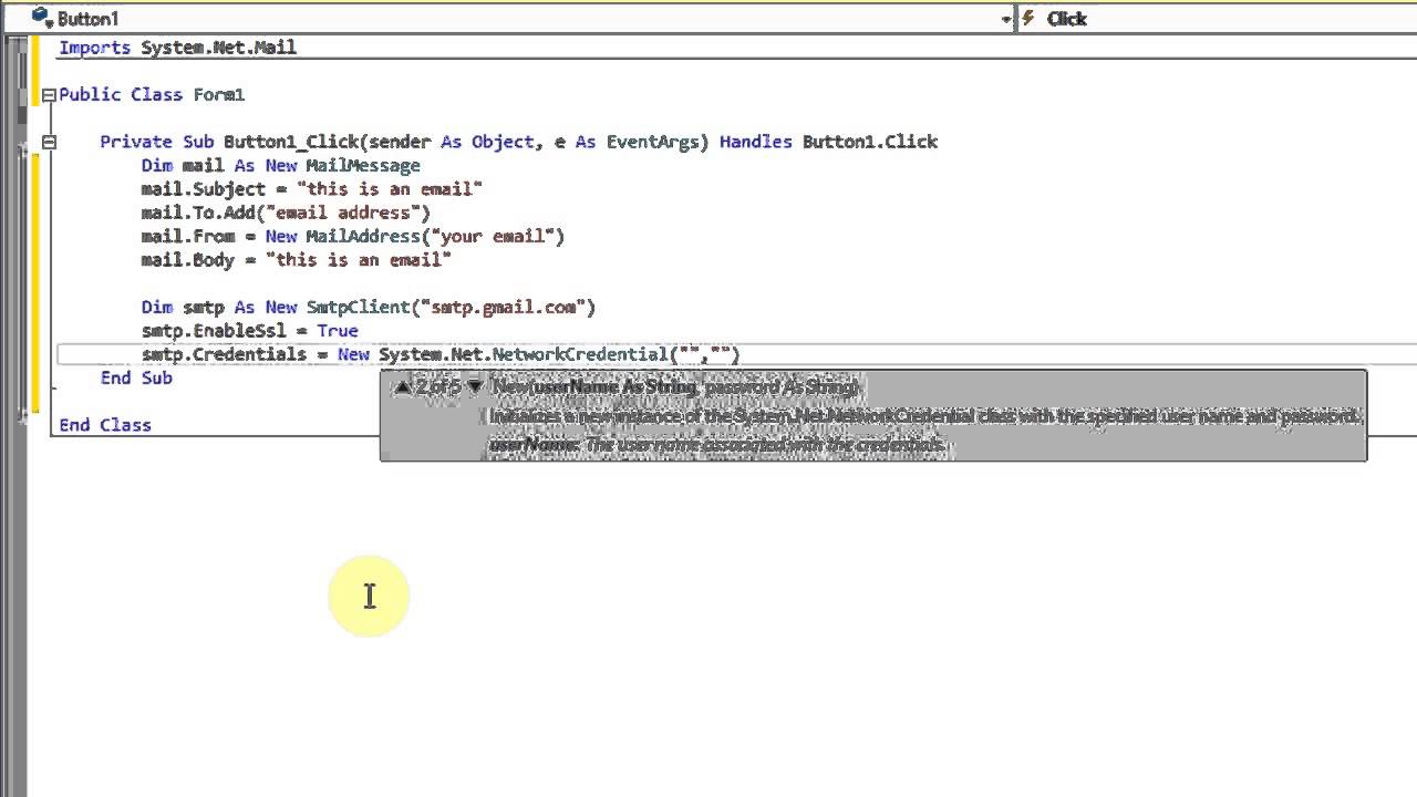 Visual Basic Tutorial: Sending an Email in VB.Net