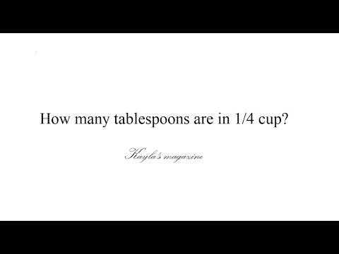 How many cups in 1/4 tablespoons?