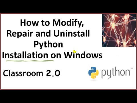 How to Modify, Repair and Uninstall Python Installation (Setup) on Windows 