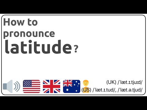 How to pronounce latitude in english?