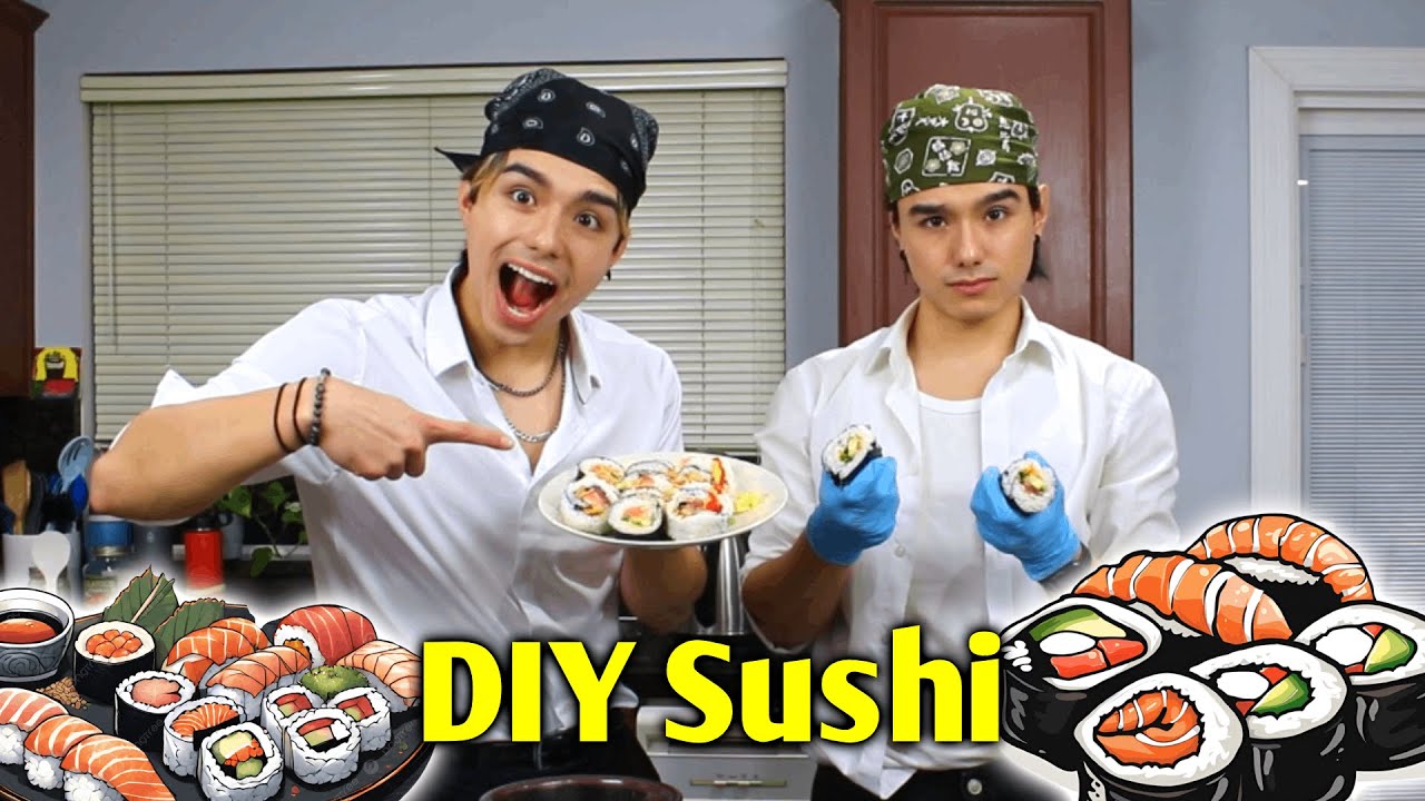 Cegielski Twins make Sushi for the FIRST time! (*CHAOTIC*)