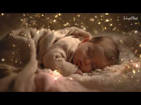 Slow Womb Heartbeat + Gentle Rain + Brown Noise | 12h Deep Baby Sleep