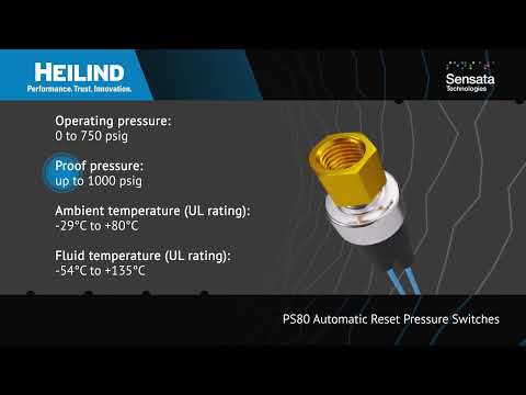 Sensata PS80 Automatic Reset Pressure Switches | Heilind Electronics