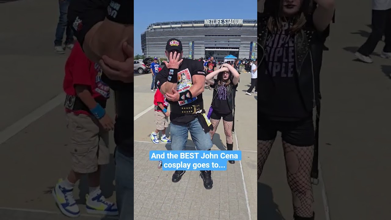 and the best John Cena cosplay goes to...#summerslam #johncena #themachoverse #metlife #wwe