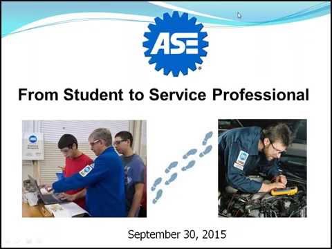 ASE - From Student to Service Professional