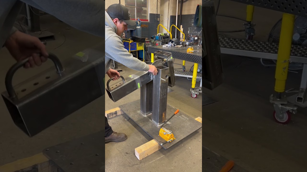 Custom fabrication project for a client. About to be moved to our powder coating section