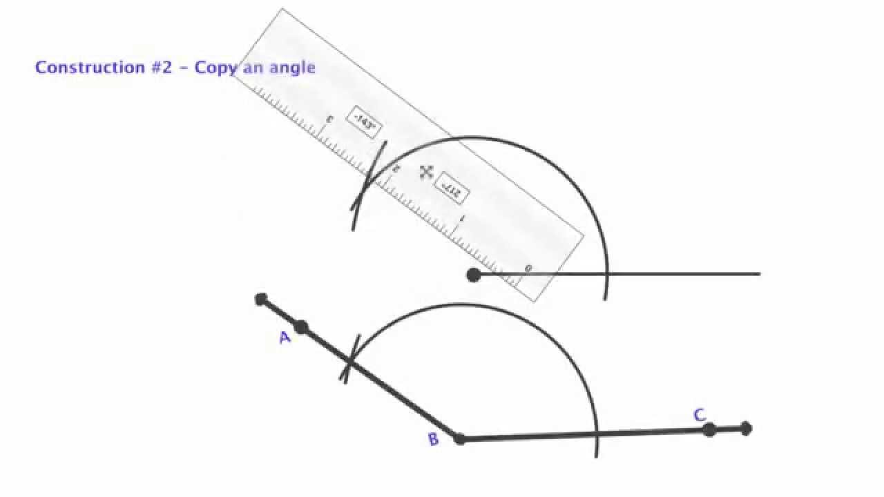 Compass Construction 2 - Copy an angle