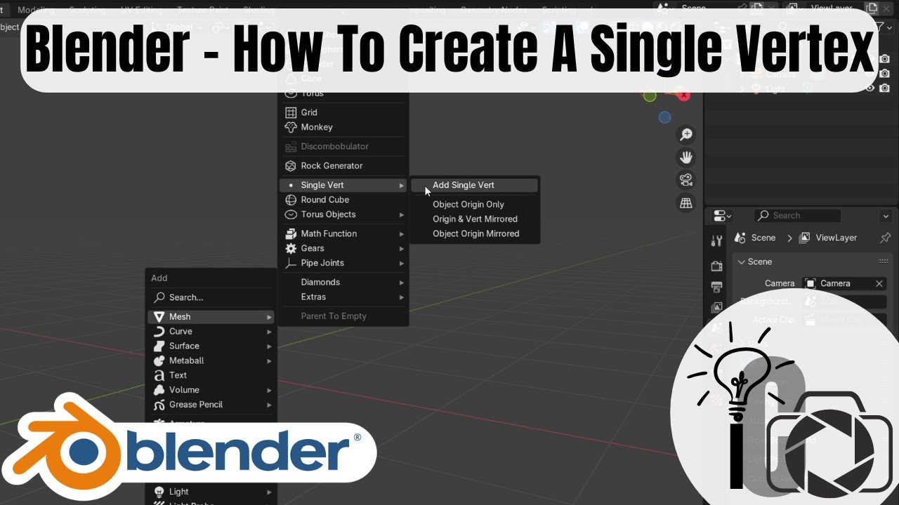 Blender - How To Create A Single Vertex 4K