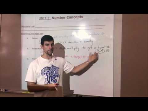 Objective 110 - Find factors and factor pairs